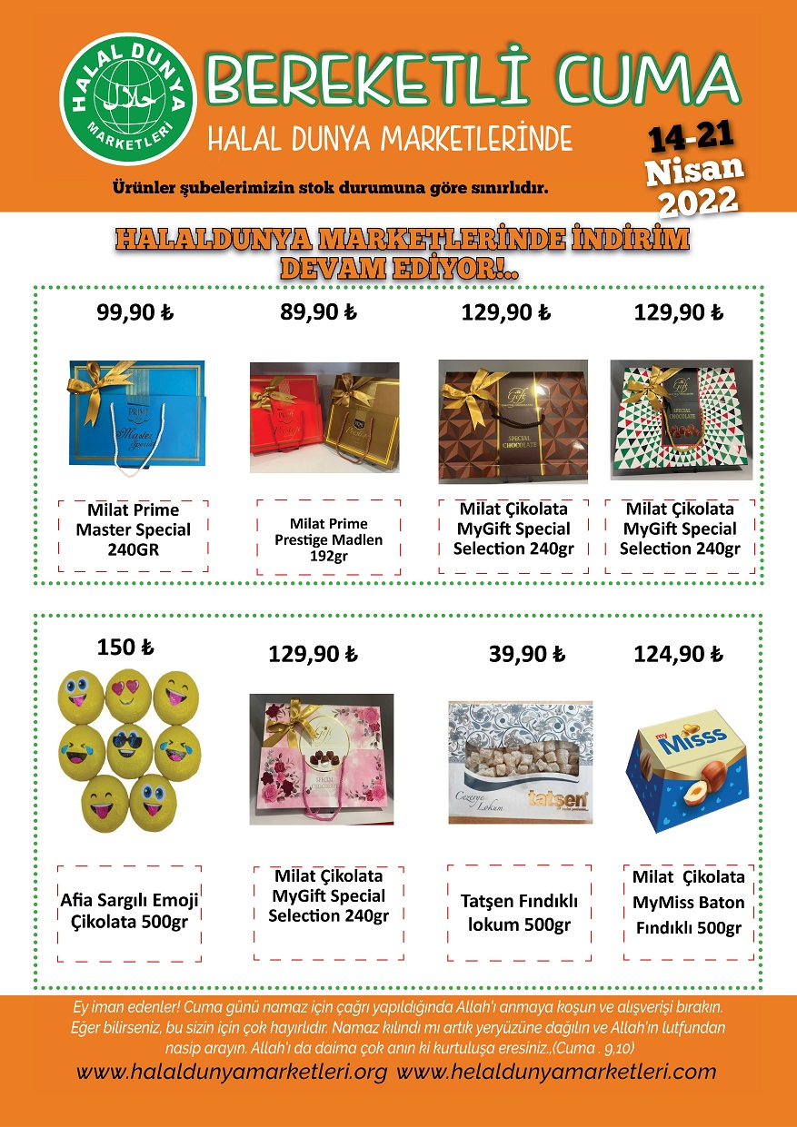 HALAL DÜNYA MARKETLERİNDE: 14-21 Nisan 2023 BÜYÜK İNDİRİM GÜNLERİ ...